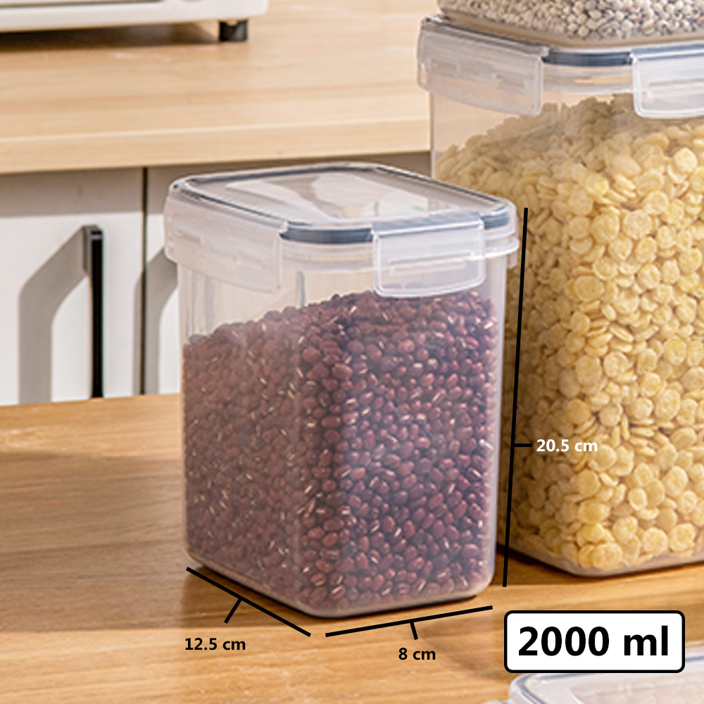 Locaupin Dry Food Storage Containers Leak Proof Silicon Sealing Lock ...