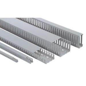 Open Slot Wire Cable Raceway Duct with Cover Lid Horizontal Finger Duct ...