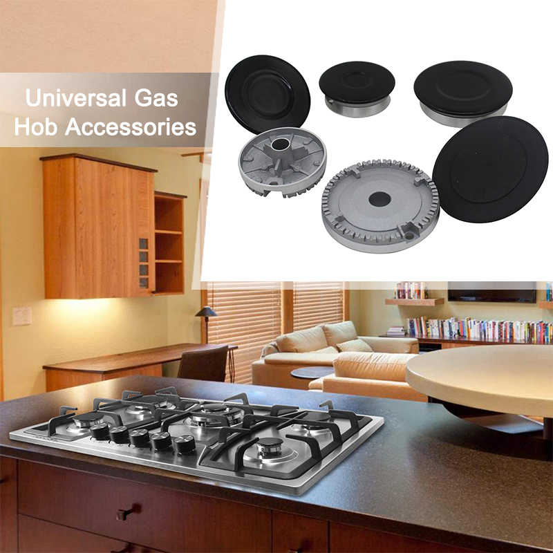 8PCS Thickened Universal Gas Hob Burner Cooker & Burner Flame Cap Cover ...