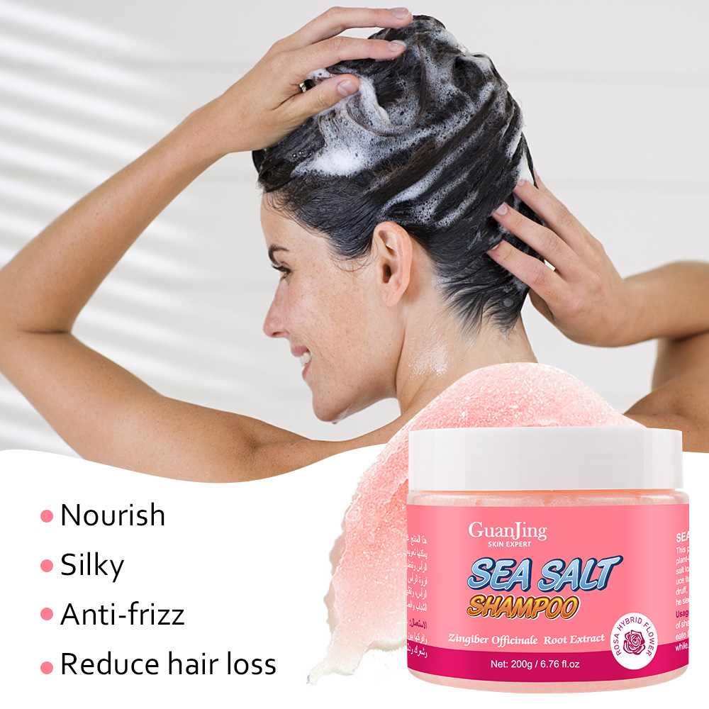 Original 200g Sea salt shampoo Sea Salt Rose Scalp Scrub dandruff ...