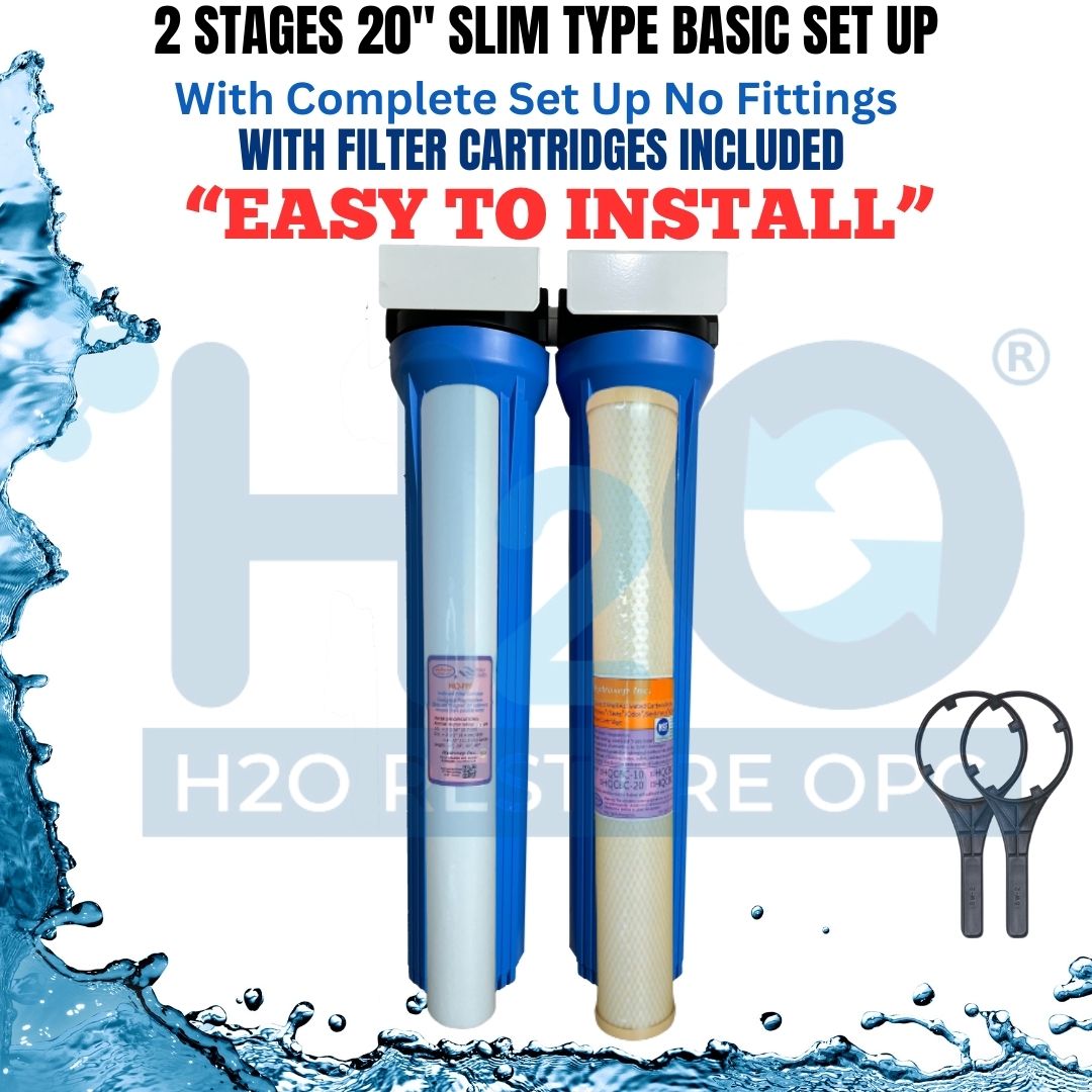 STANDARD WATER FILTER PURIFIER 2 STAGES FOR WHOLEHOUSE, HEAVY DUTY ...