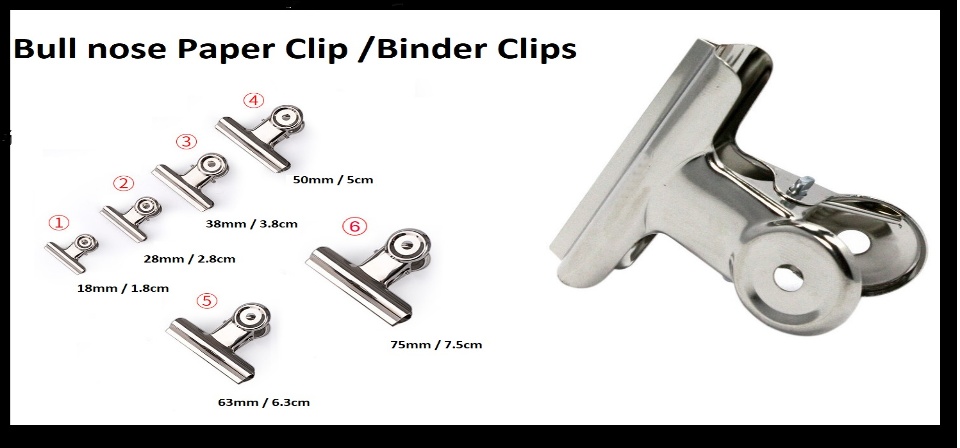 Office Round head bill Clip Paper Clip Binder Clips Bulldog Clip ...