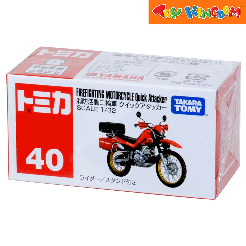 Tomica No. 40 Firefighting Motorcycle Quick Attacker 1:32 Die-cast ...