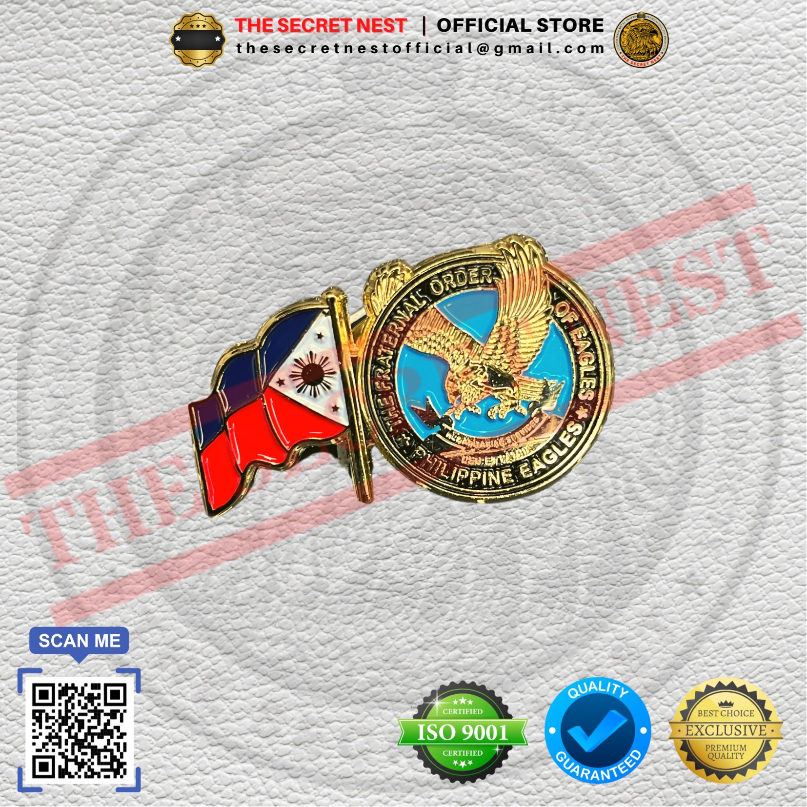 High Quality Philippine Flag & Eagles Combination Collar Pin (TFOE-PE ...