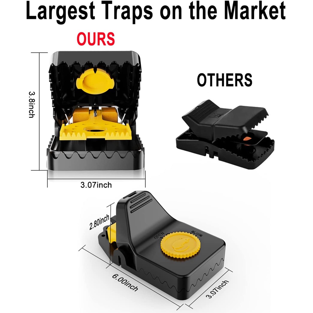 Mouse Rat Traps - High Sensitive Snap Big Plastic Mouse Trap Rodent ...