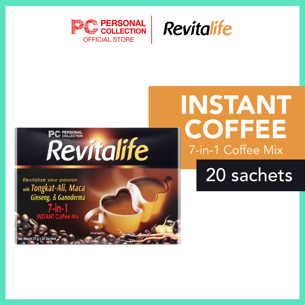 Revitalife Tongkat-Ali 7-in-1 Instant Coffe Mix 21g x 20 stick sachet ...
