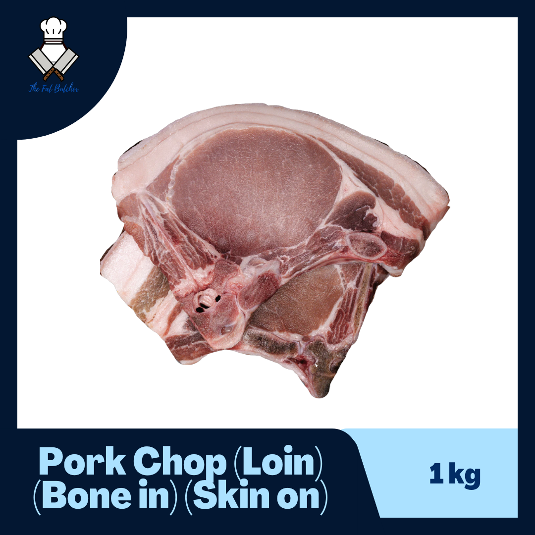 Pork Chop 1kg (Loin) (Bone-In) (Skin-On) (The Fat Butcher) | Lazada PH