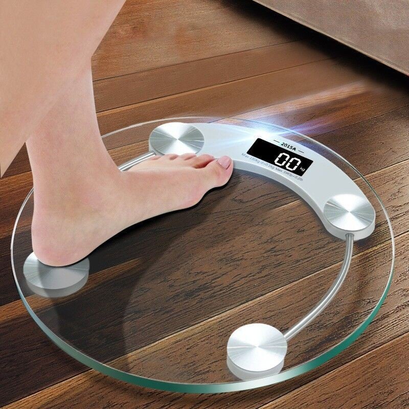 Body Weight Scale Tempered Glass Digital Tempered Glass Digital Round ...