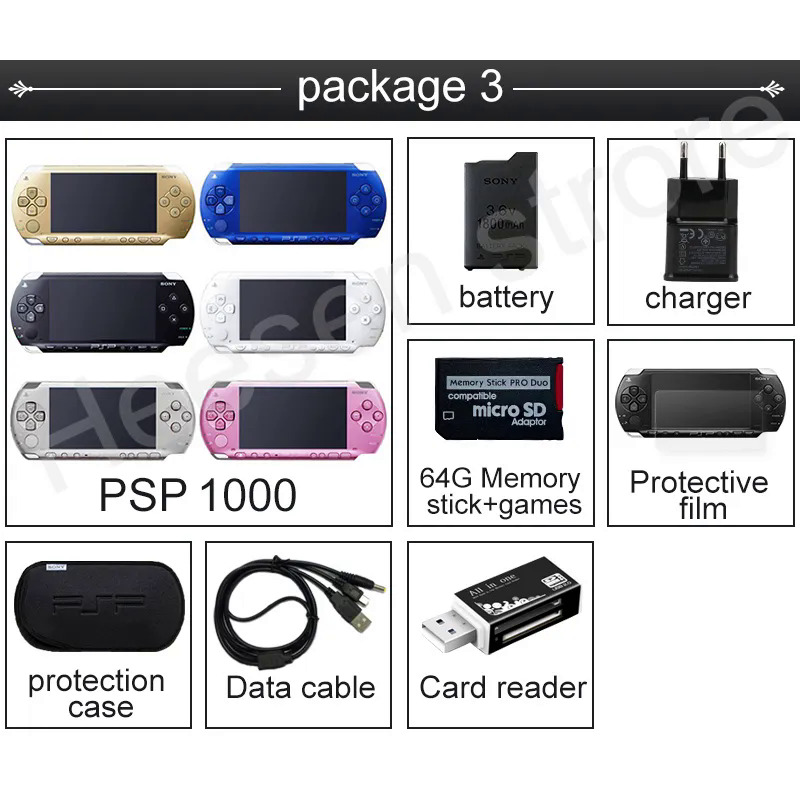 Original PSP PSP for Sony PSP 1000 game console 16 32GB 64GB 128GB ...
