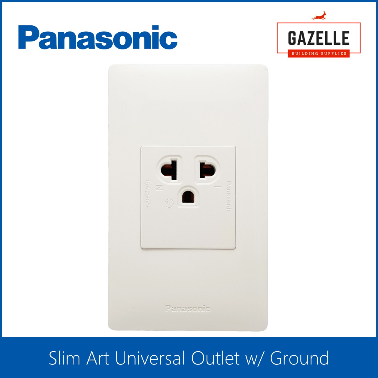 Panasonic Slim Art Slim Art Universal Outlet w/ Ground and Ground ...