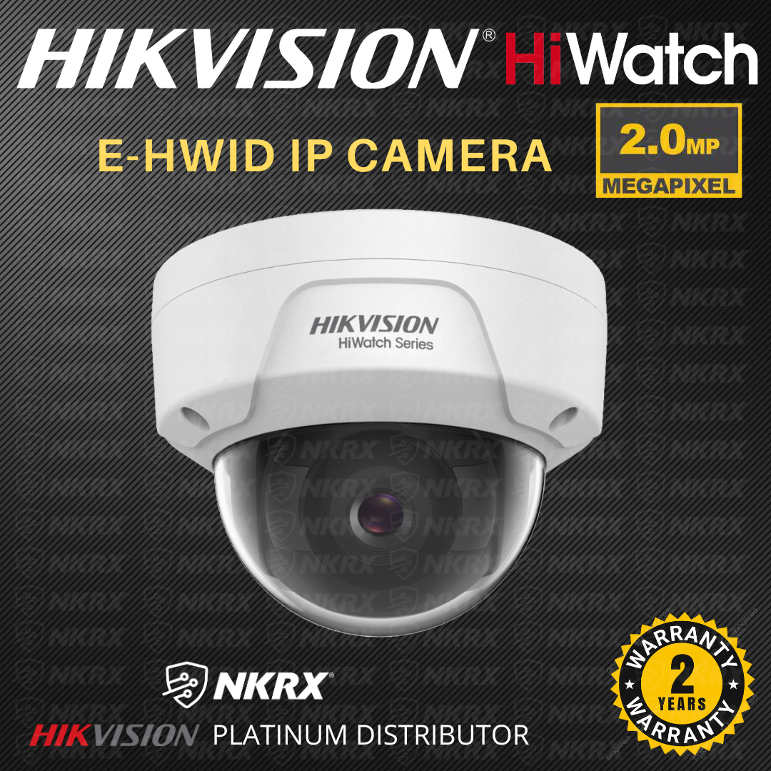 HIKVISION E-HWID 2MP Outdoor PoE IR H.265 Dome Network Camera, IP67 ...
