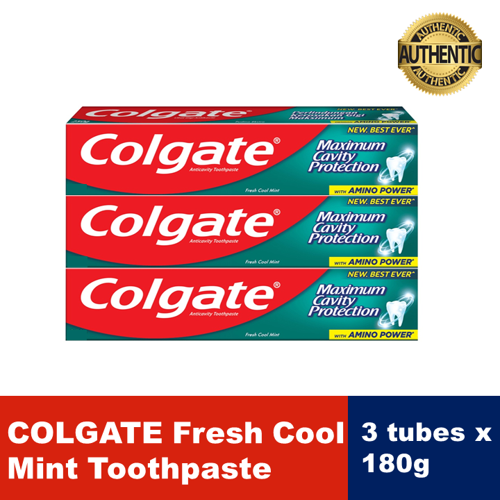 COLGATE Fresh Mint 3 Tubes x 180g | Lazada PH