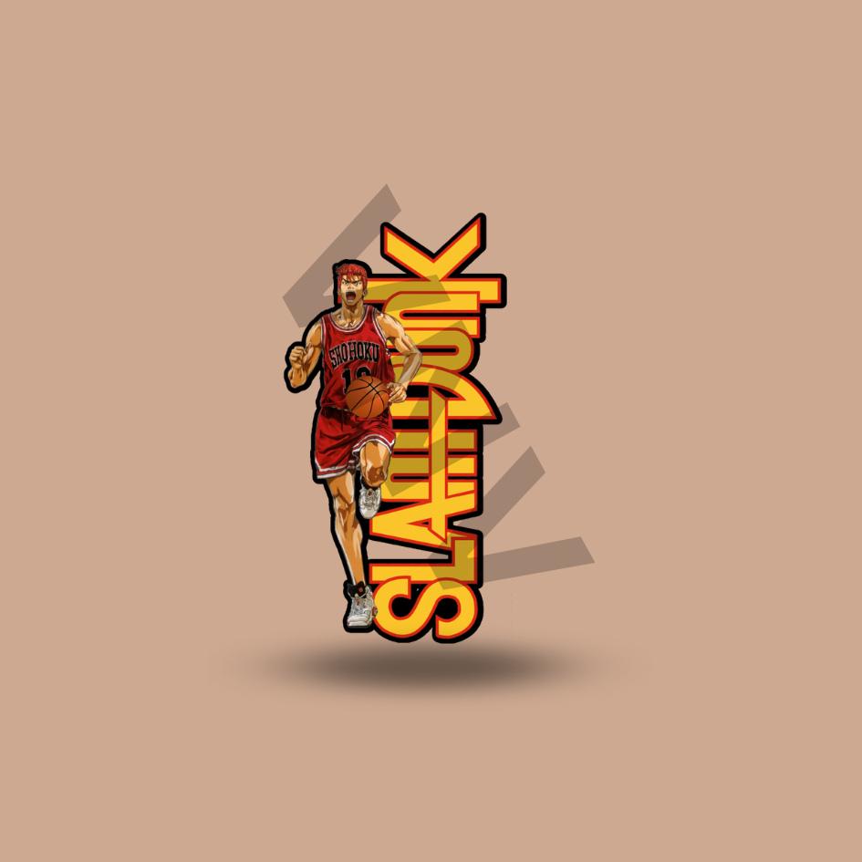 SLAM DUNK VINYL STICKER 4 INCHES WATERPROOF SAKURAGI RUKAWA SLAMDUNK ...