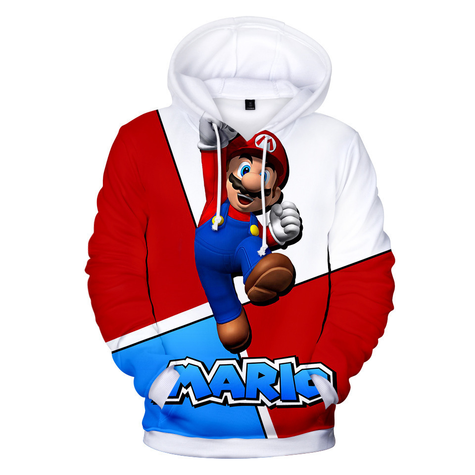 LZD Super Mario Brothers cos Mario Hooded Sweater Men The Super Mario ...
