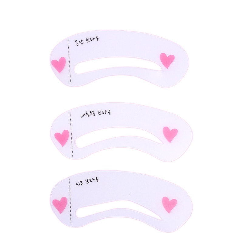 3pcs/set Eyebrow Card Grooming Shaping DIY Template Beauty Eyebrow ...