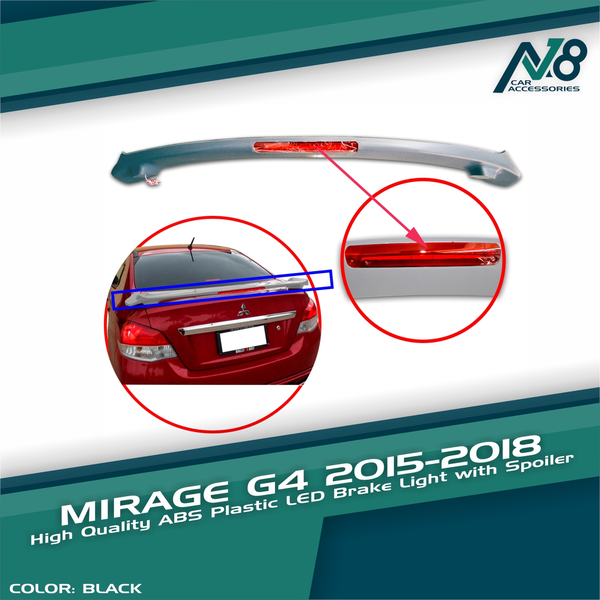 Mirage G4 Spoiler with LED | Lazada PH