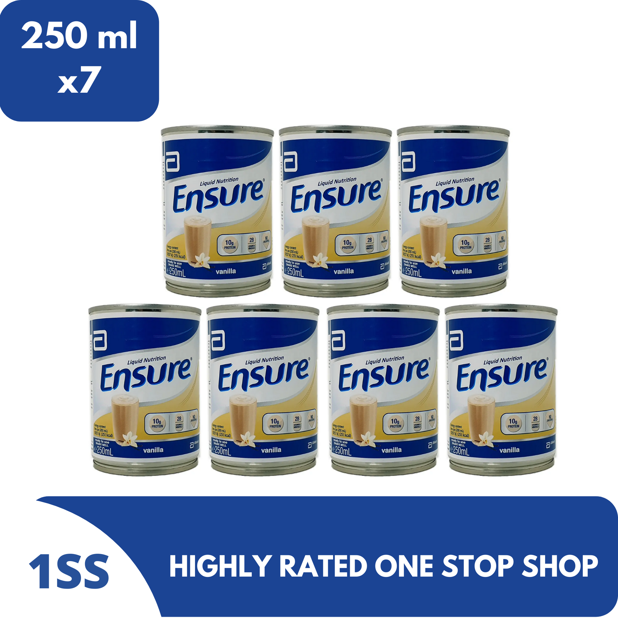 Ensure Liquid Nutrition Vanilla, 250 ml, Set of 7 | Lazada PH