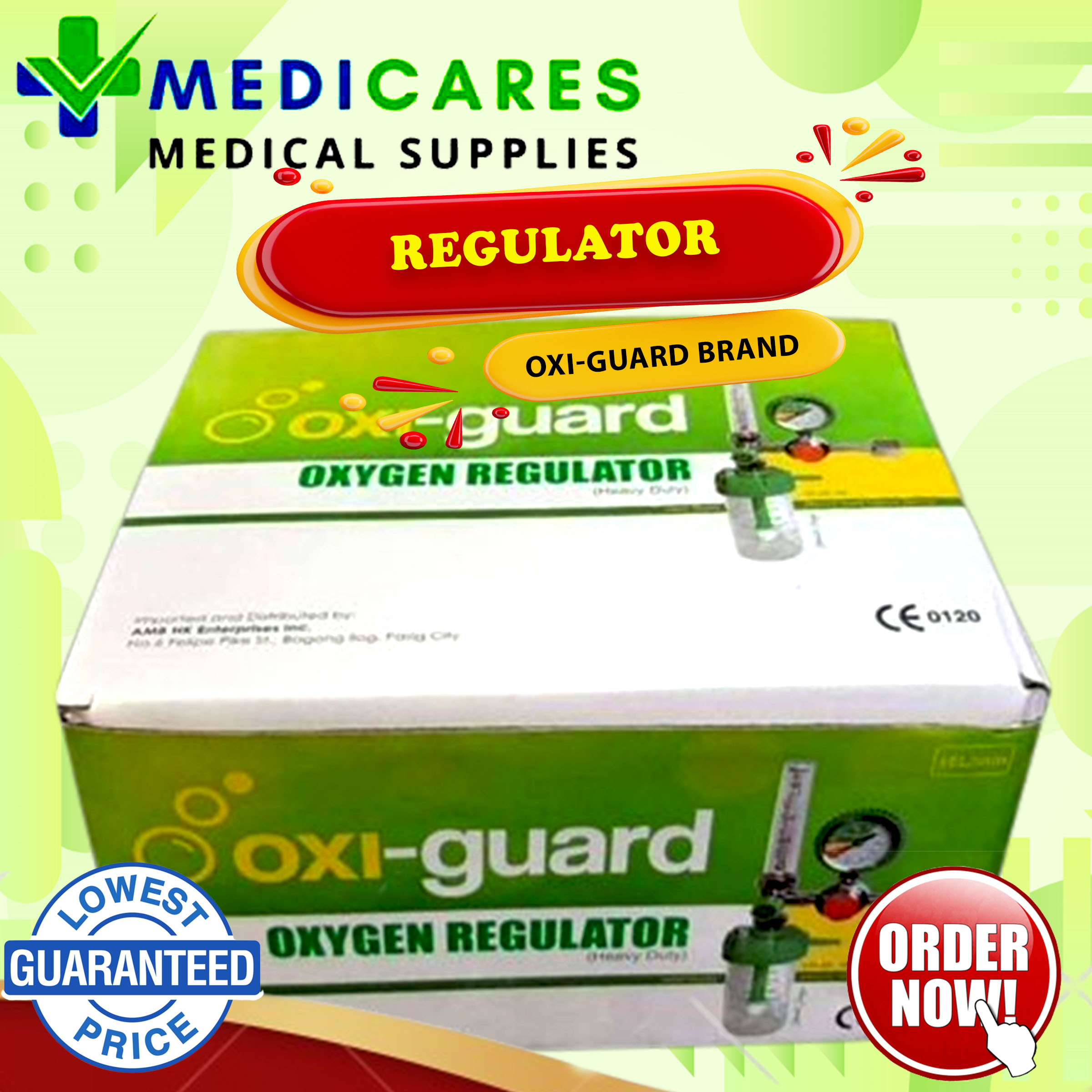 Sure- Guard brand Oxi-guard Oxygen Regulator (w/ Wrench and Nasal ...