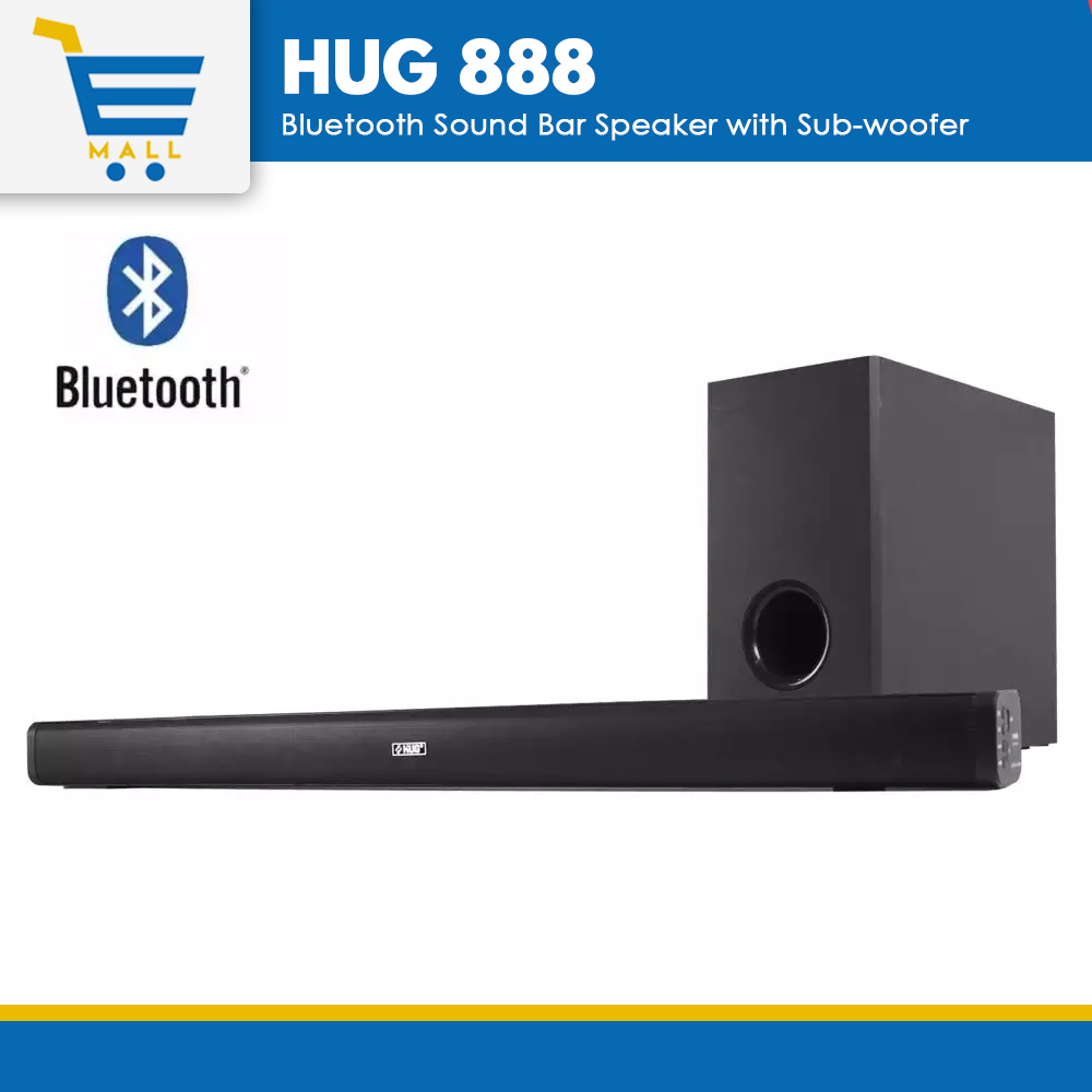 HUG 888 Bluetooth Sound Bar Speaker with Sub-woofer | Lazada PH