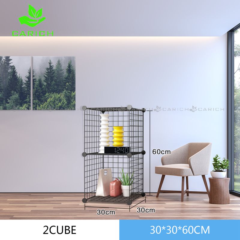Metal Net Frame Cabinet Wardrobe Screwless DIY Cubes Adjustable ...