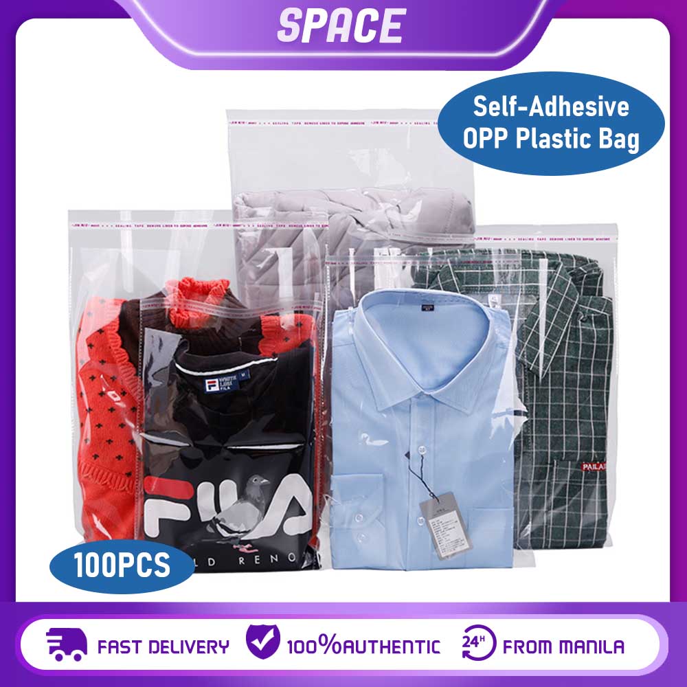 100 Pieces Clear Apparel Bags Self Seal Plastic Bags Wedding Party Opp ...