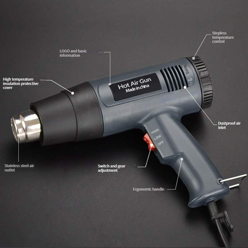 Hot Air Heat Gun 2000W 220V Hot Air Blower for Plastic EU Plug ...