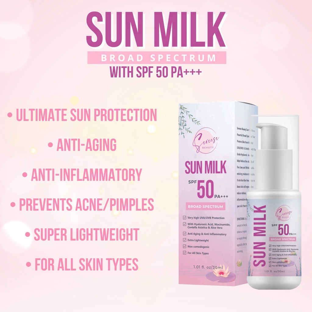 Sereese Beauty Sun Milk SPF 50 Broad Spectrum Sunscreen | Lazada PH