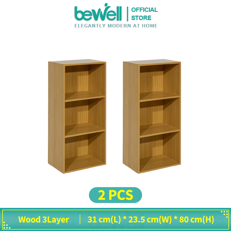 Bewell 3/4 Layers Cabinet Storage Cabinet for Home Furniture Wood Practical Cabinet Bookcase ...