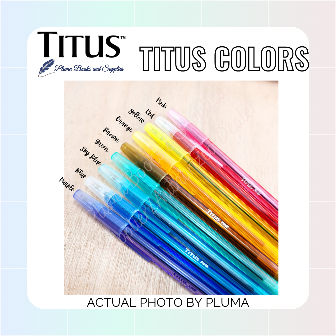 Pluma Books - per piece - Titus Colors Fine 0.5 Ballpen | Lazada PH