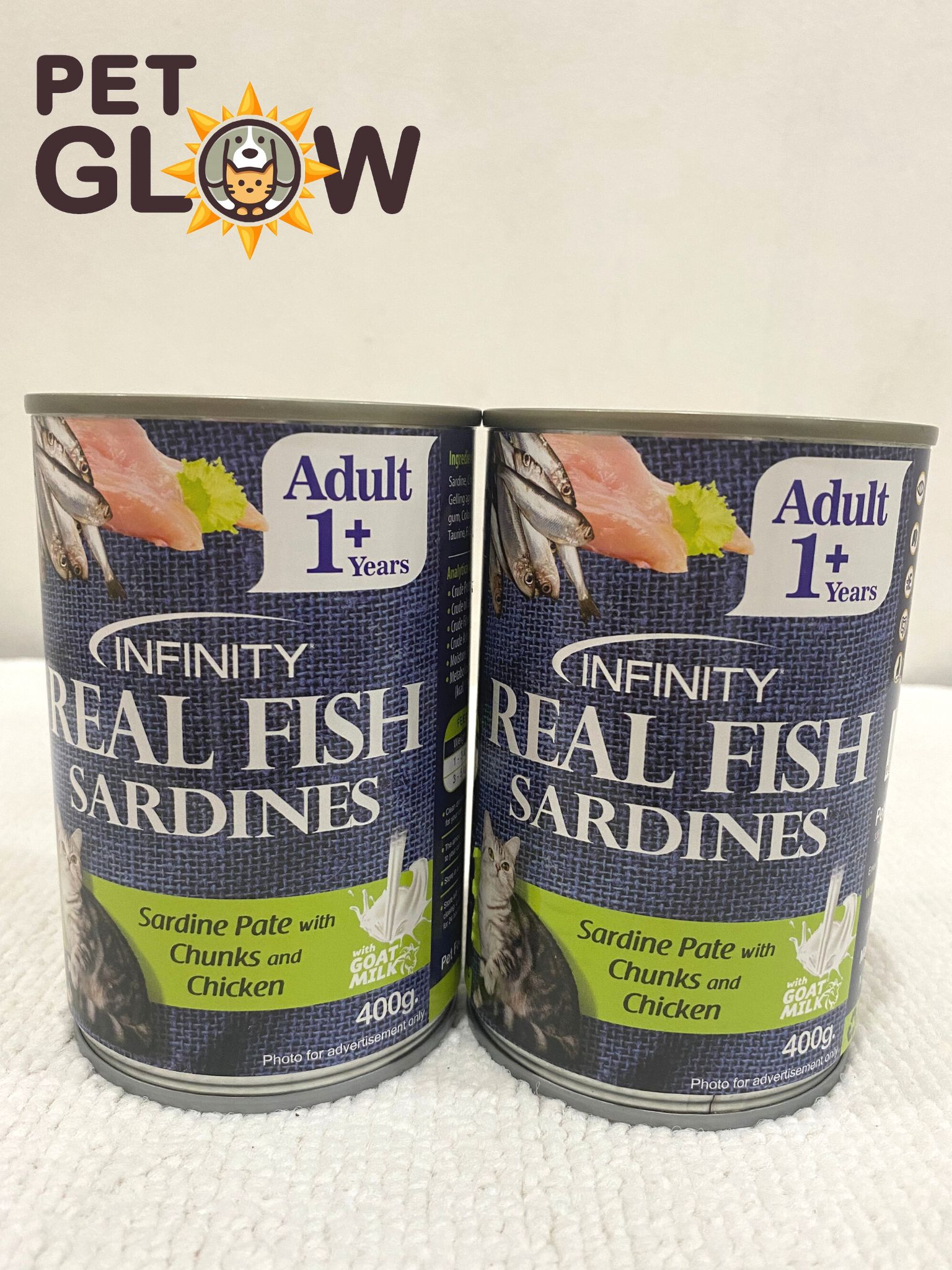 Infinity Real Fish Sardines Wet Cat Canned Food 400g (Adult 1+ Years ...