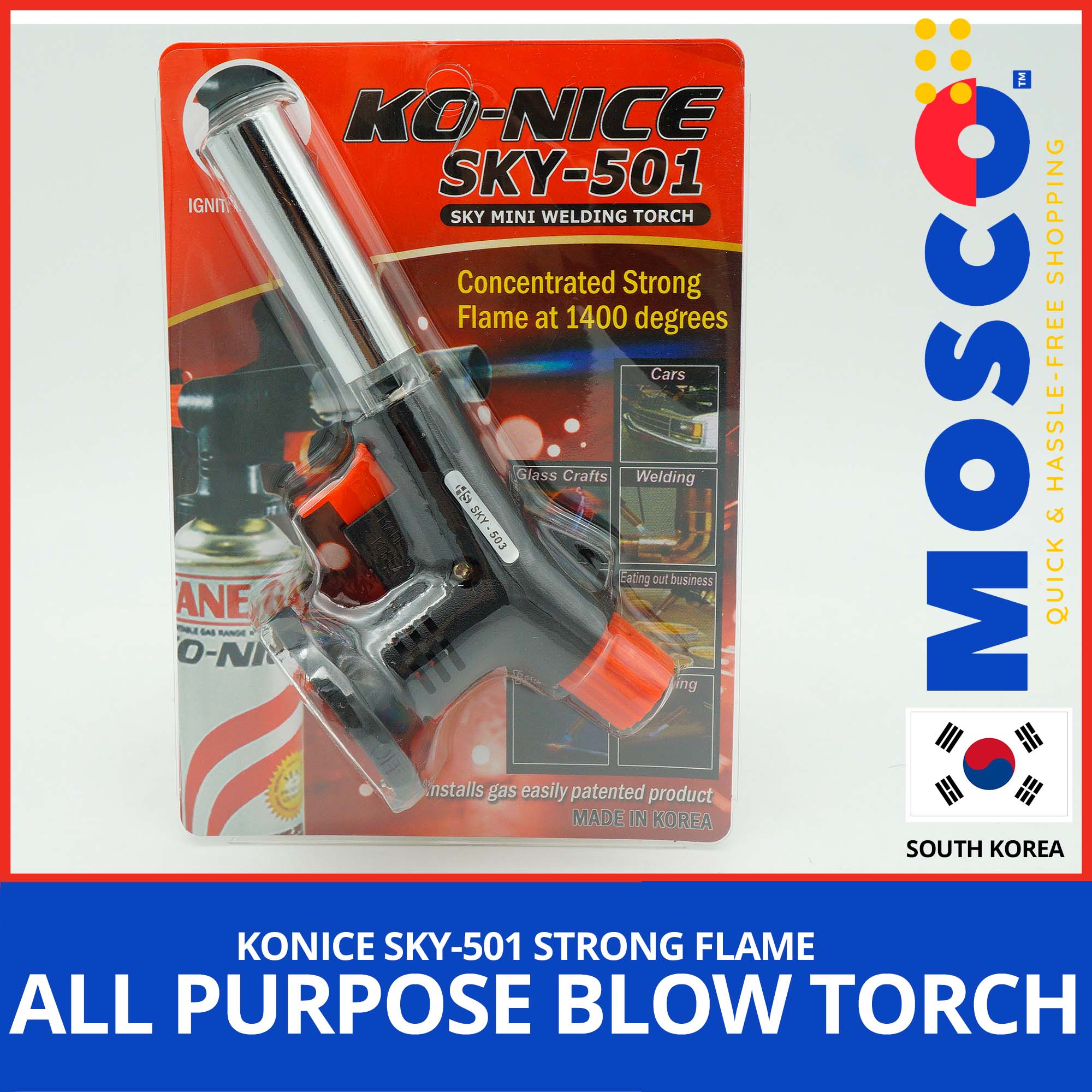 Konice Blow Gas Torch Sky-501 Made in Korea Concentrated Strong Flame ...