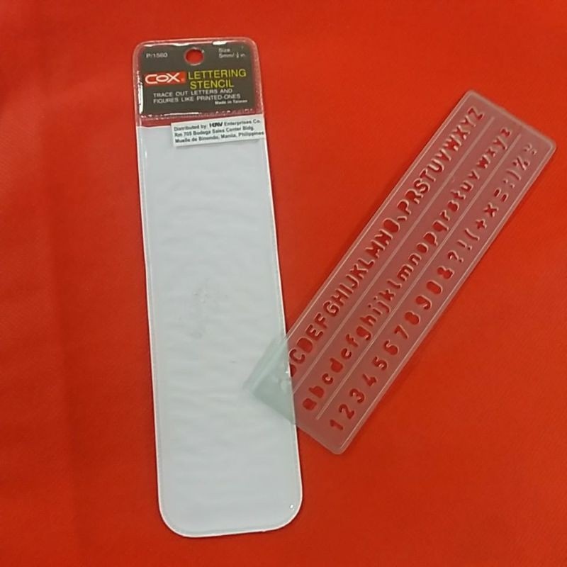 COX LETTERING STENCIL 15mm/10mm/5mm PER PIECE | Lazada PH