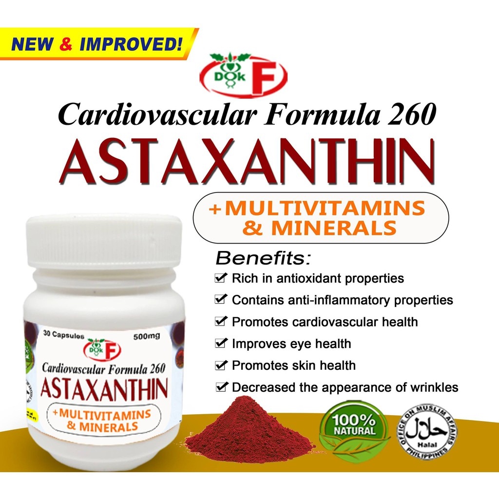 DOK F CARDIOVASCULAR FORMULA 260 ASTAXANTHIN CAPSULES (MAIN) | Lazada PH
