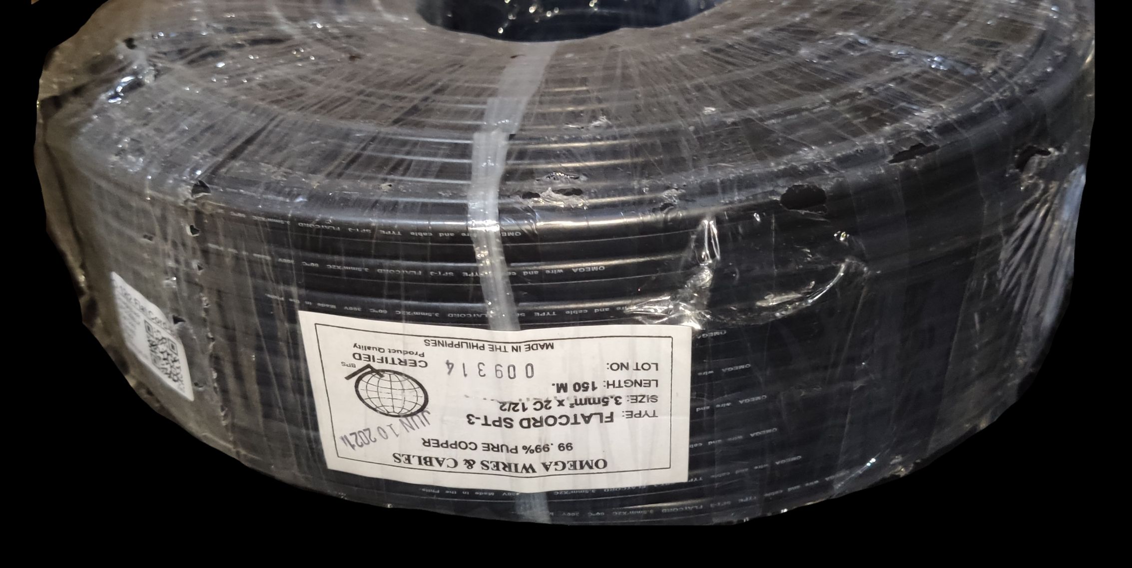 Flat Cord Wire 2.0 mm 2C (AWG 14/2) (Omega), Extension Wire Cord 2.0 mm ...