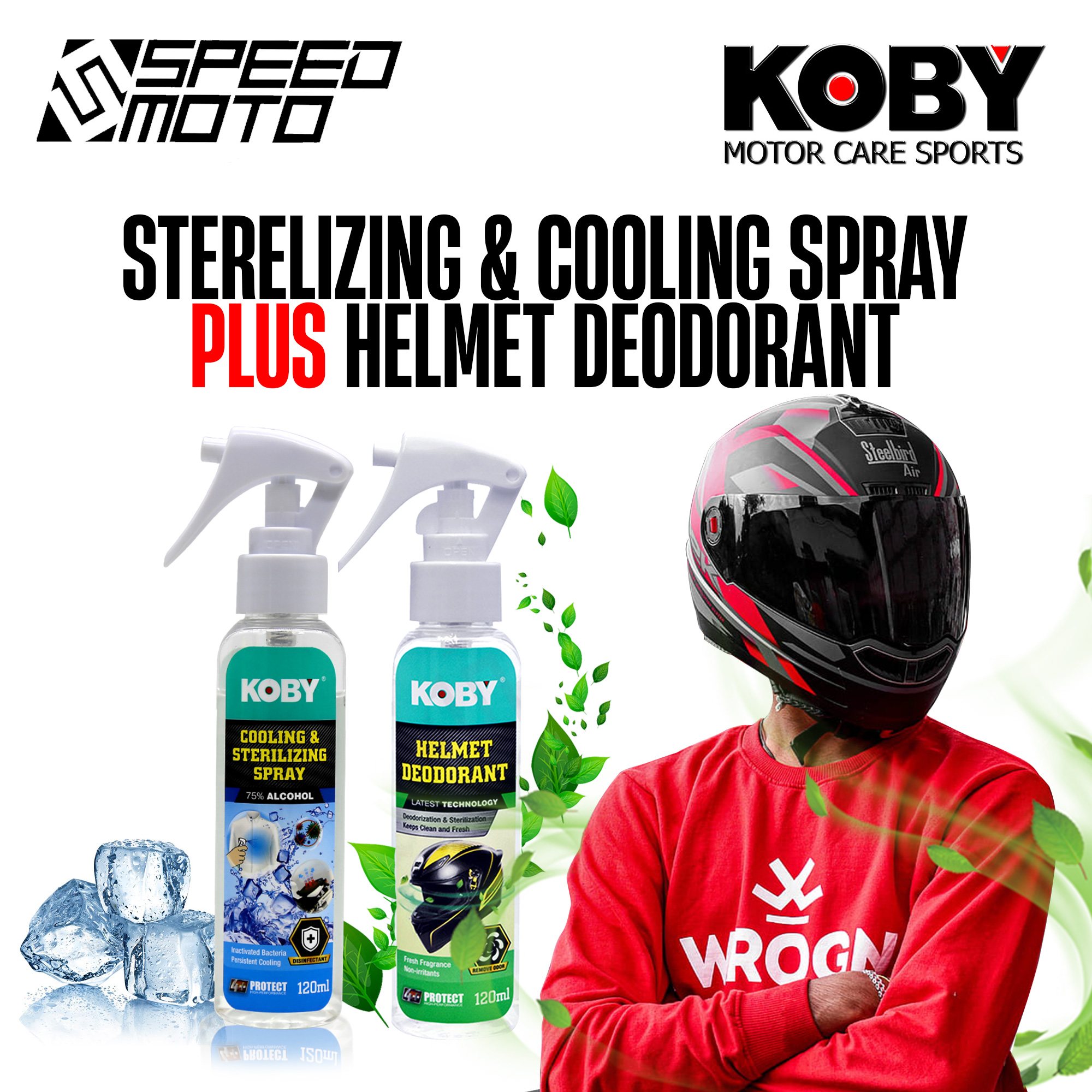 KOBY COOLING & STERILIZING SPRAY W/ 75% ALCOHOL 120ML / KOBY DEODORIZER ...