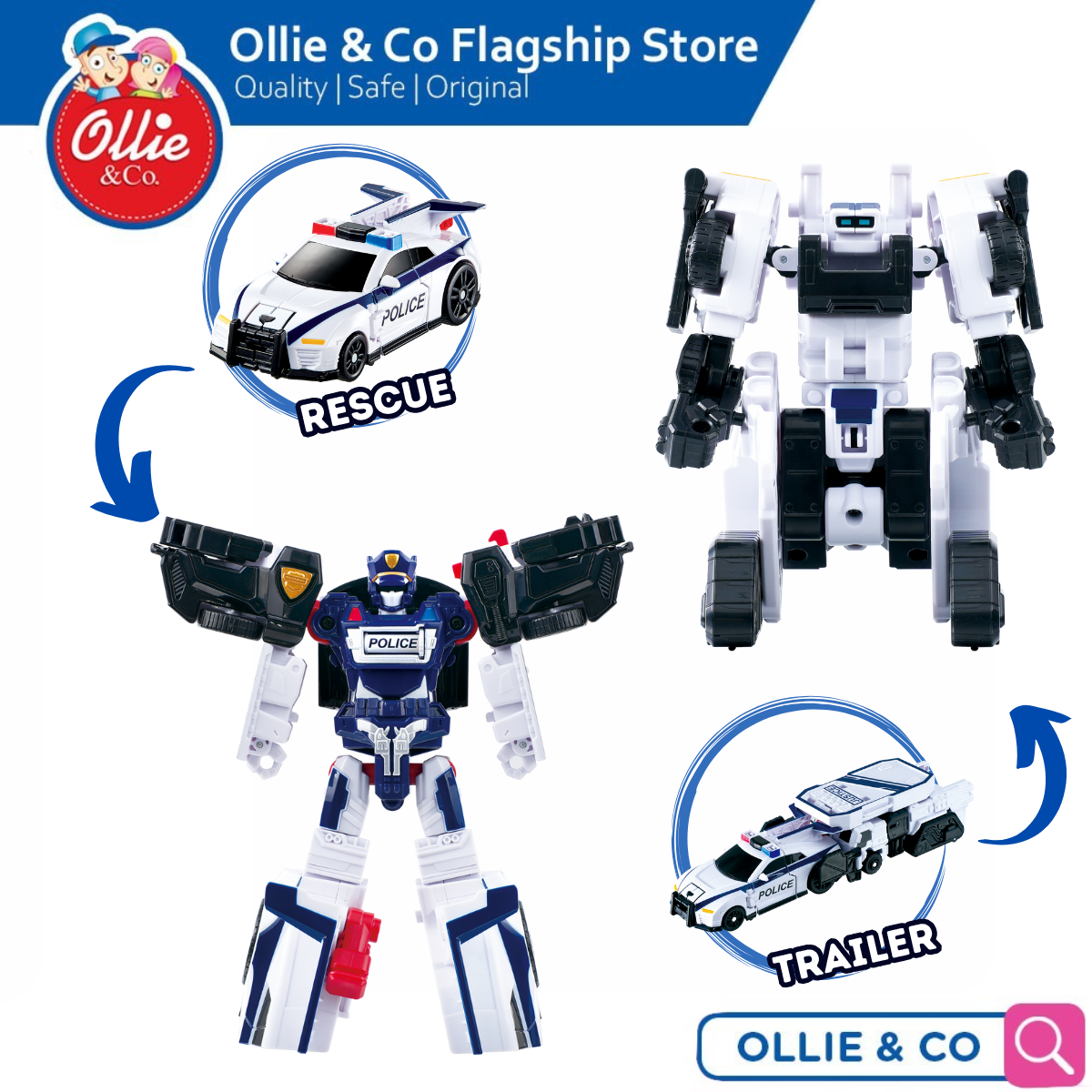 Tobot Galaxy Detectives Transforming Tobot P to Trailer, Tobot Rescue ...
