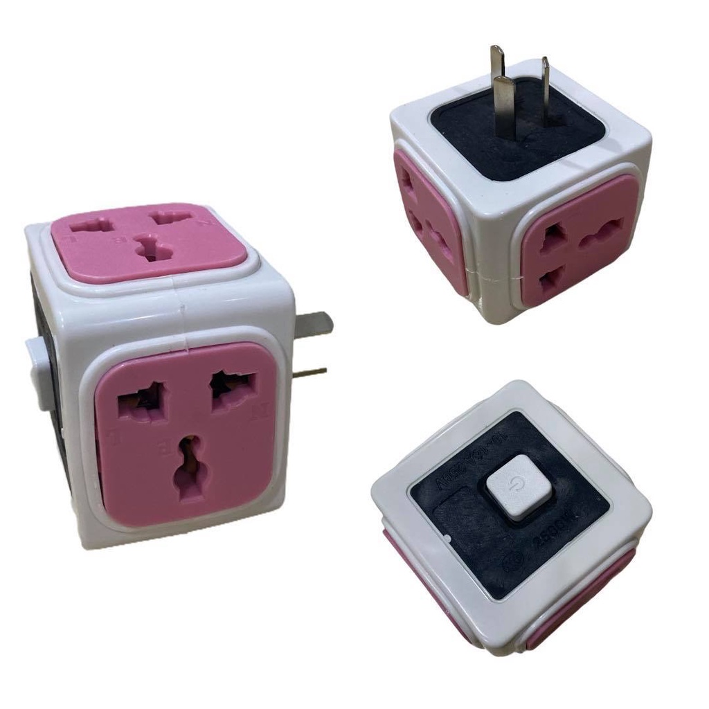 multihole Pink Adapter and Plug (Universal Socket)(Plug: Type I ...