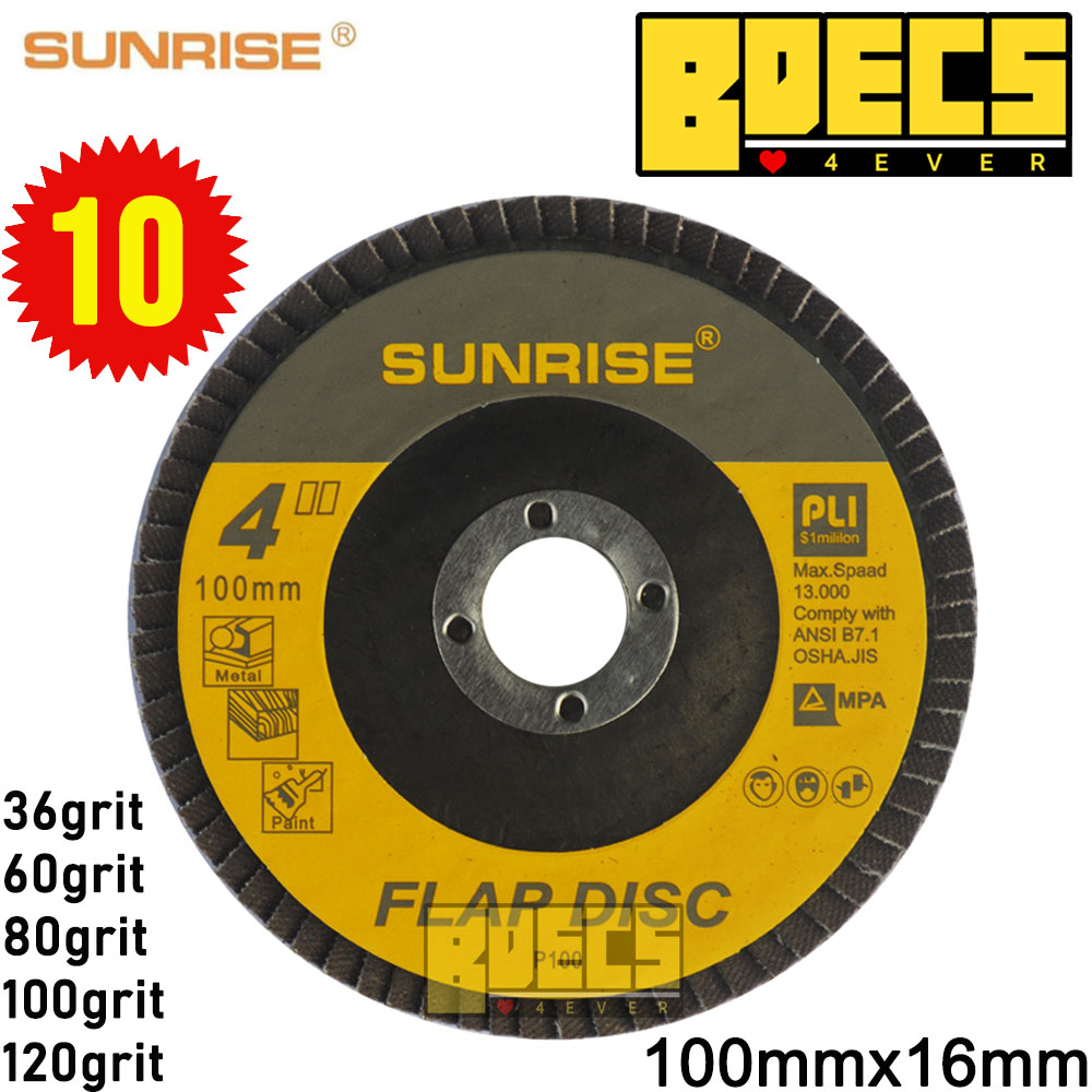 Sunrise Flap Disc Heavy Duty 4" 100mm (10pcs) I bdecs | Lazada PH