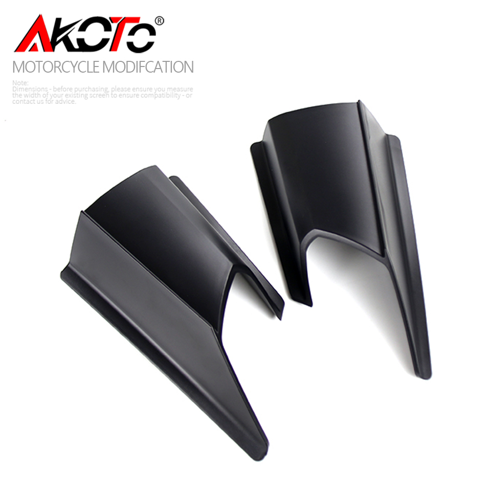 AKOTO Downforce Spoilers Motorcycle ABS Side Winglet Wind Cover Fin Spoiler Windscreen Center ...