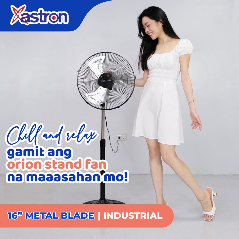 Astron ORION 16" Industrial Stand Fan | Metal Blade | 45W | Heavy Duty ...