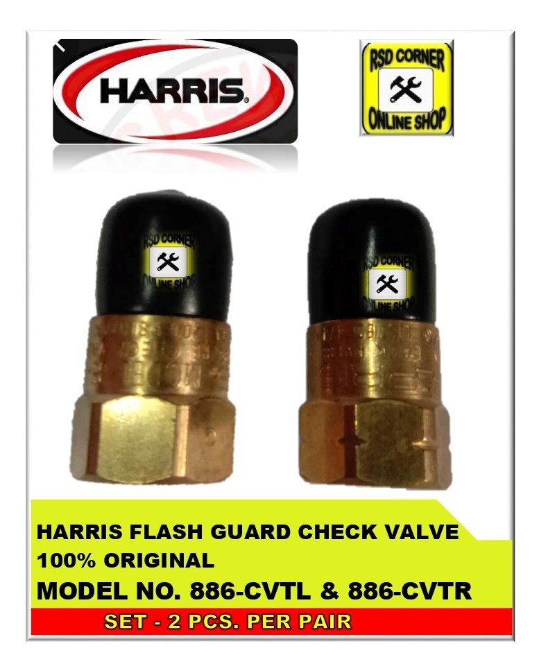 HARRIS FLASH GUARD CHECK VALVE 886- CVTR/CVTL SET (2 pcs) Acetylene ...