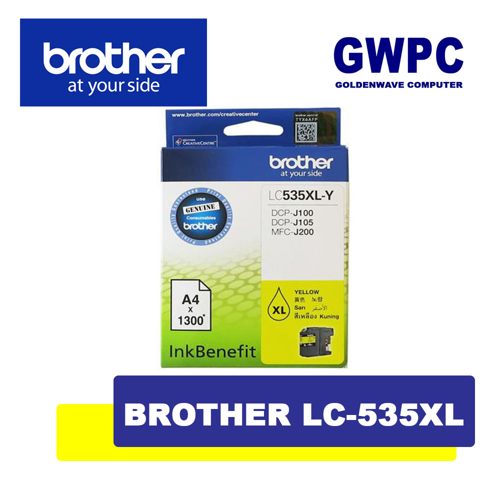 Brother LC-539XL Black LC-535XL Cyan Magenta Yellow LC539 LC535 ...