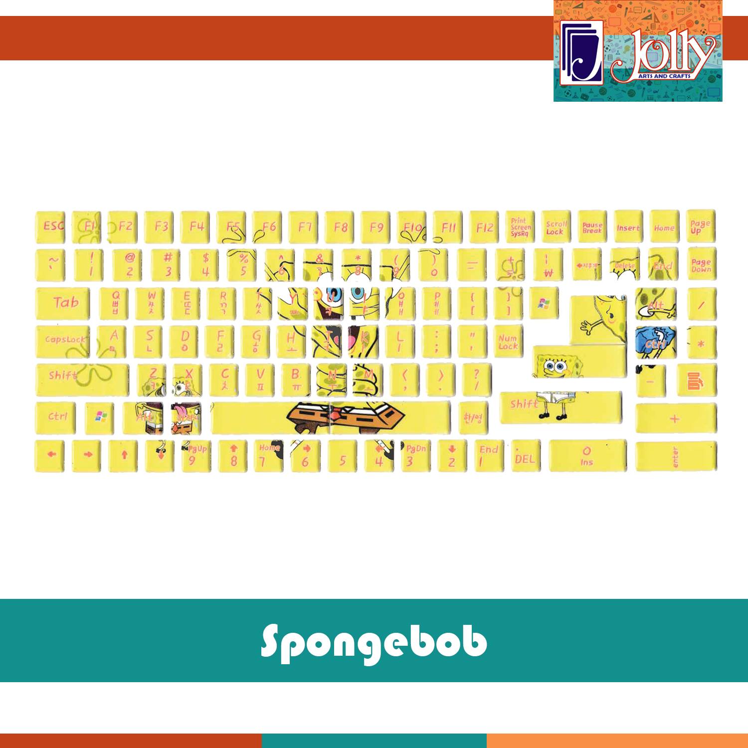 Yellow Spongebob Keyboard Sticker-Arts and Crafts | Lazada PH