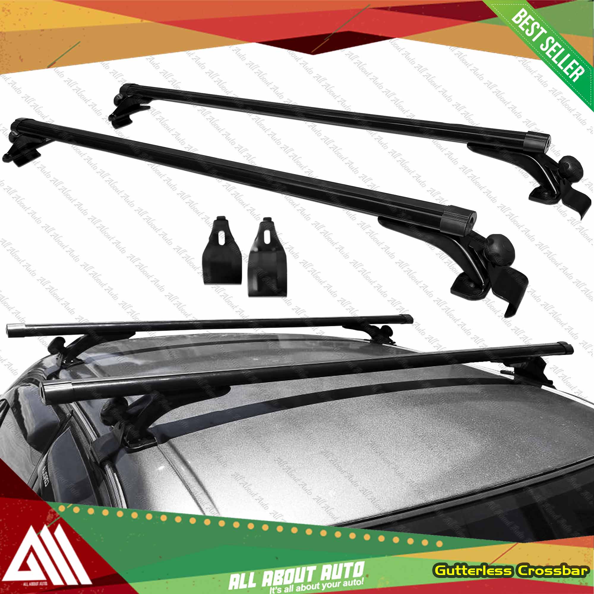 Thick Aluminum Universal Clamp Type Crossbar 3 clip brackets (For ...