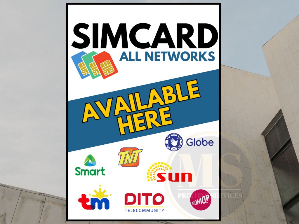Load na Dito Scard All Networks Laminated Signage A4 Size | Lazada PH