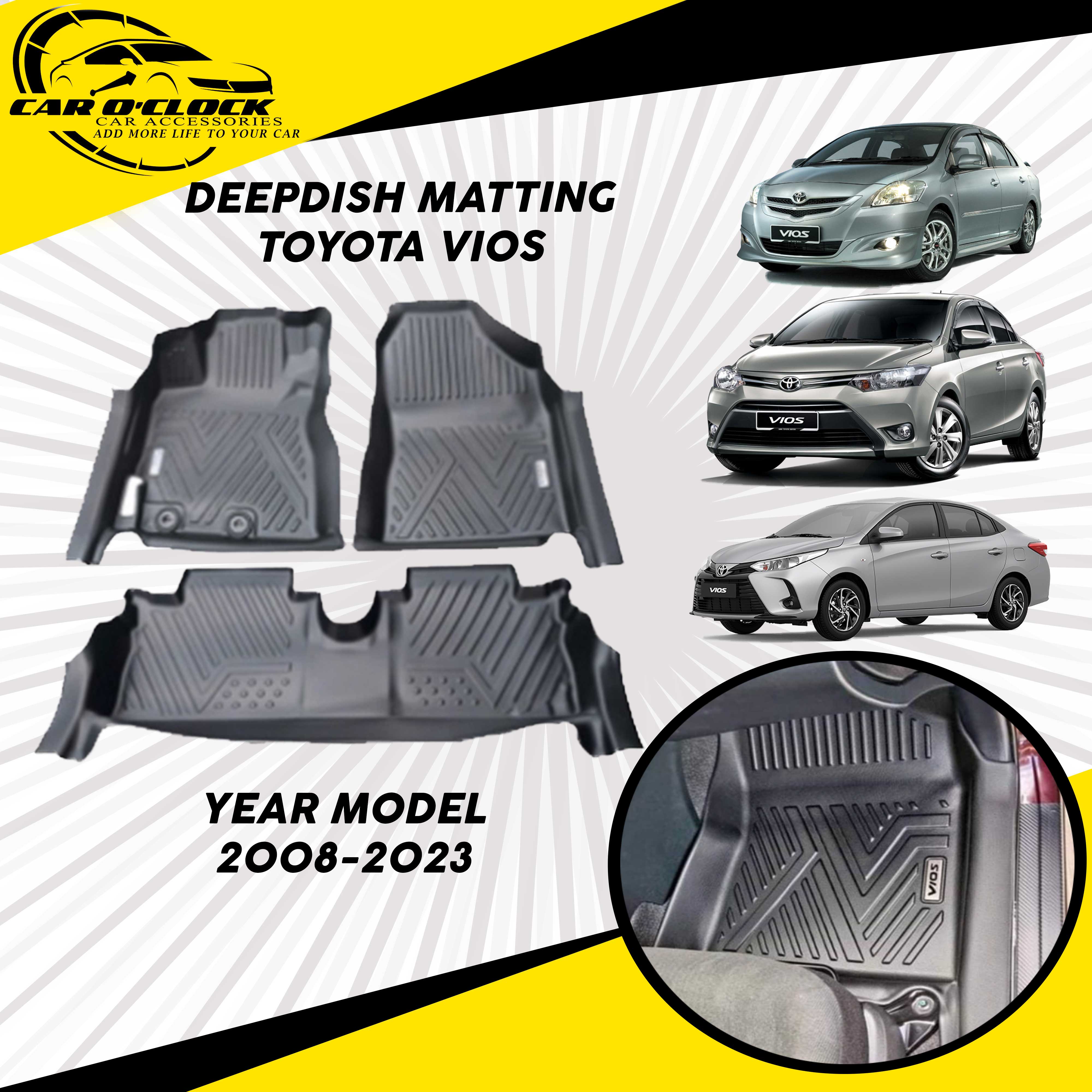Toyota Vios Deepdish Matting 5D (2012-2022) | Lazada PH