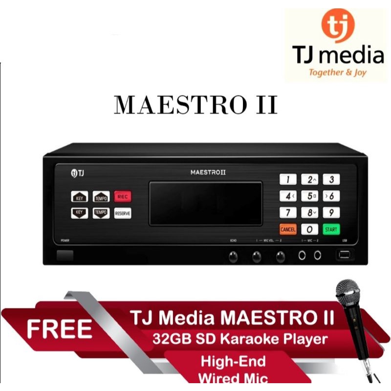 TJ Media Maestro II (TKR-335PII) 32GB SD CARD Karaoke Player w/ Free ...