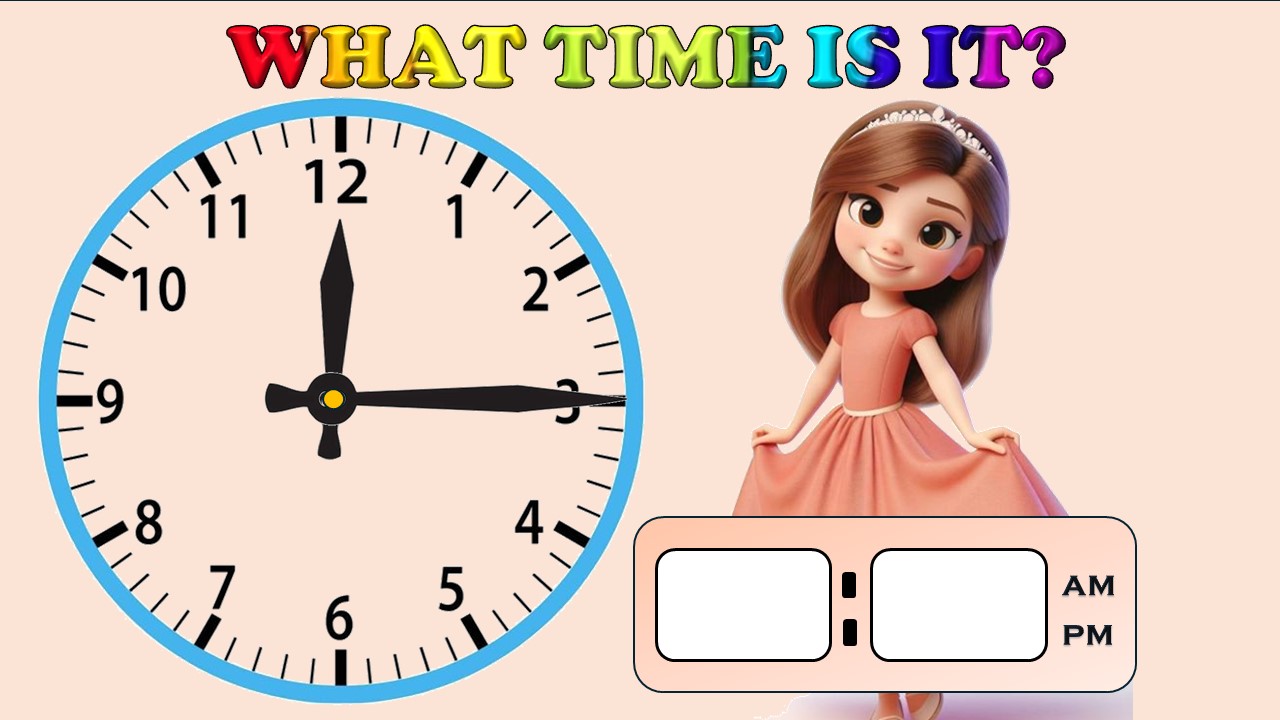 CLOCK Telling Time with movable hands Laminated A4 size with FREE white ...