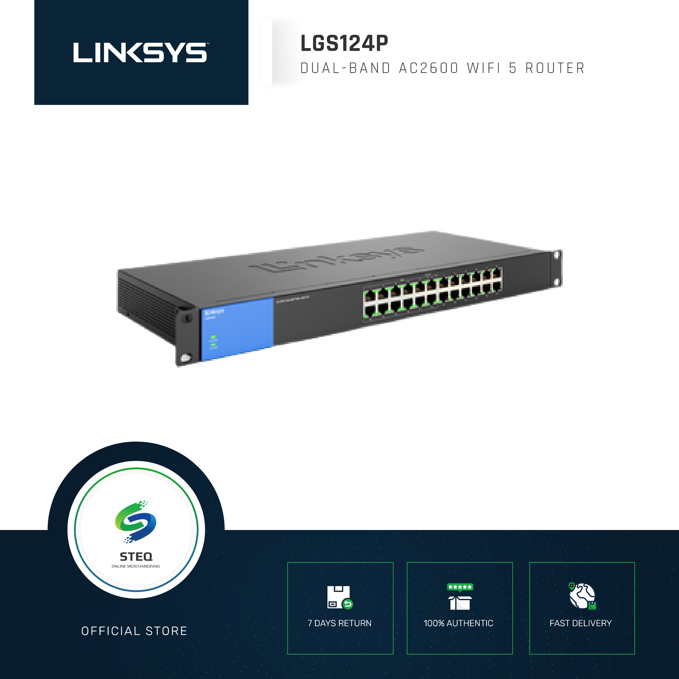 STEQ Linksys LGS124 24-Port Business 24 Gigabit Ethernet Switch | Lazada PH