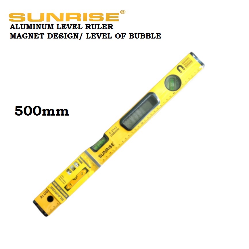 SUNRISE ALUMINUM LEVEL BAR WITH MAGNET HEAVY DUTY | Lazada PH